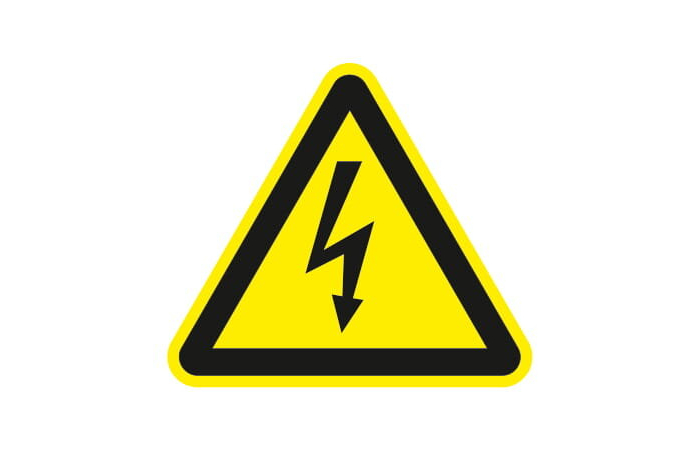 KLEEBIS "KÕRGEPINGE" 100MM HOIATUSMÄRK - W.EG. Eesti